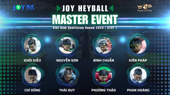 Dàn ứng viên nặng ký cho chức vô địch billiards Chặng 1 vòng loại Joy Heyball Master 2024